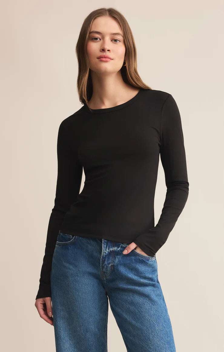 Second Skin Crew Long Sleeve Top – Heidi Boutique